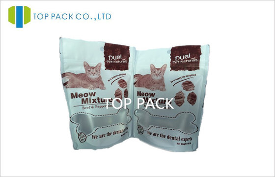 Eco-friendly Ziplock Pet Dog Food Packaging With Standing Up Bottom