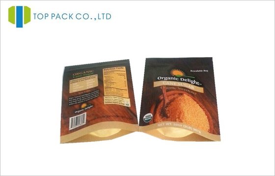 Nuts Kraft Paper Stand Up Pouch Dehydrated Foods Storing heat sealed