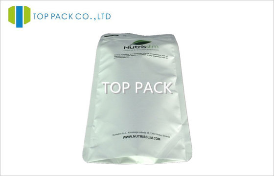Matte White Stand Up Bag Packaging Foil Lamination Food Grade Clear Window