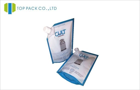 Heat Seal Plastic Stand Up Pouch With Spout For Water , recyclable