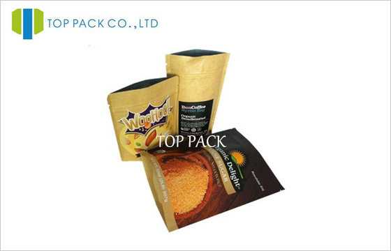Sugar / Coffee Stand Up Food Pouches Full Color Printing heat sealing