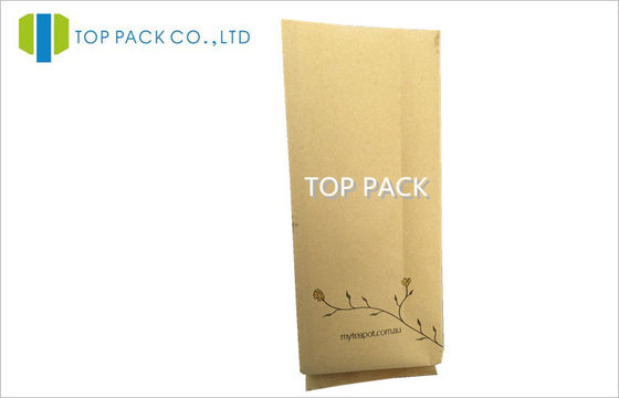 Kraft Paper side gusseted bags Packaging Offset Printing Clear Window