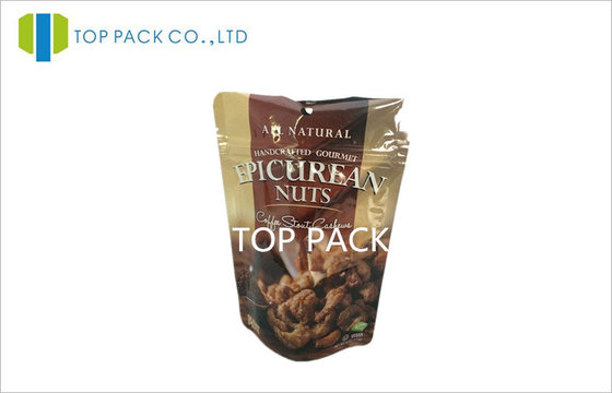 Zipper Food Grade Stand Up Pouch Packaging Full Print for Nuts Storage