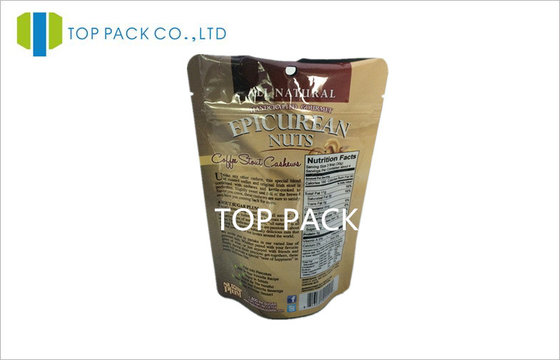 Zipper Food Grade Stand Up Pouch Packaging Full Print for Nuts Storage