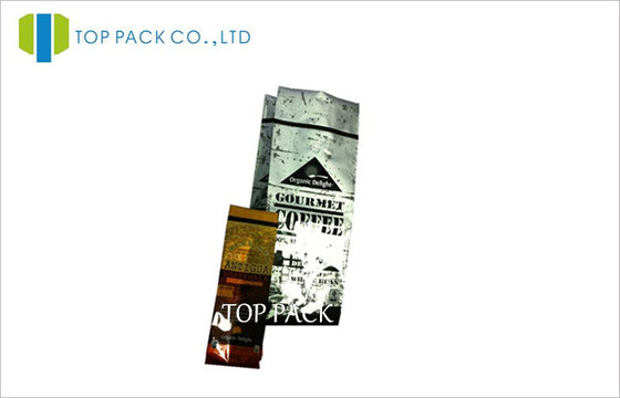 Tin Tie Coffee Packaging Pouches , Side Gusset ziplock storage bags