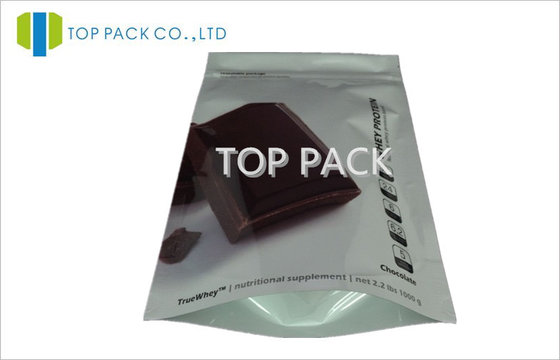 Chocolate Stand Up Resealsble Pouches Aluminum Foil Lamination