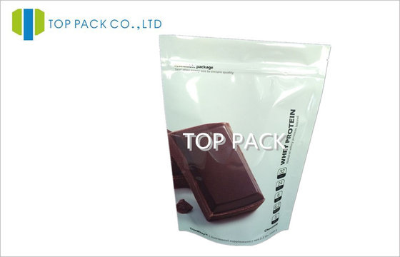 Chocolate Stand Up Resealsble Pouches Aluminum Foil Lamination