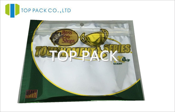Bass Pro Fishing Lure Pouch Packaging Ziplock Aluminum Foil Clear Window