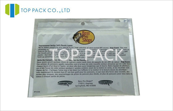 Bass Pro Fishing Lure Pouch Packaging Ziplock Aluminum Foil Clear Window