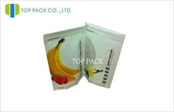 Protein Powder Stand Up Food Pouches Resealable With Biodegradable 