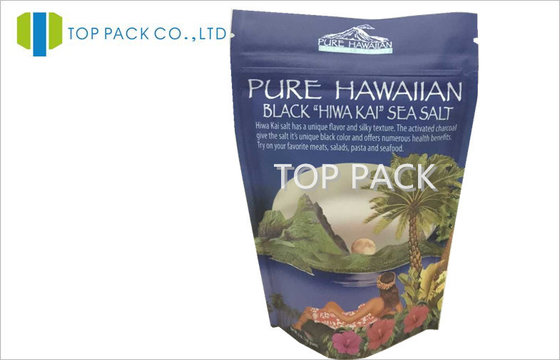 Matte Printing Stand Up Pouch Packaging Resealsble Front Back Clear Window