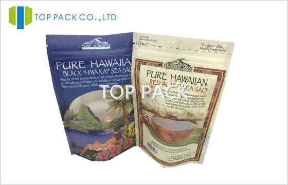 Matte Printing Stand Up Pouch Packaging Resealsble Front Back Clear Window