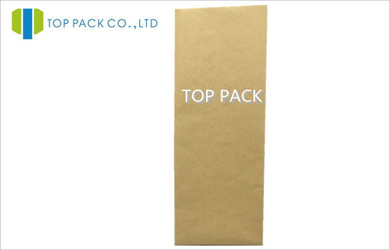 Plain Brown Kraft Paper Side Gusset Pouches Aluminum for Coffee