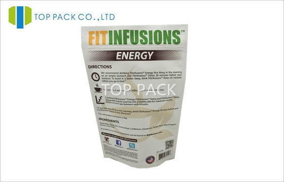 Customized 150g Tea Foil Lined bags for food , Plastic Zipper Pouches