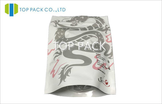Chinese Style Ziplock Stand Up Pouches Food Grade For Tea Heat Sealed