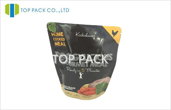 Black PET / AL / PE Stand Up Barrier Pouches , Customized Aluminium Foil Bags For Dessert