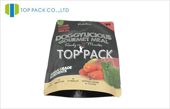 Black AL / PE Printed Stand Up Pouches Without Zipper For Cookies / Nuts Heat Sealed
