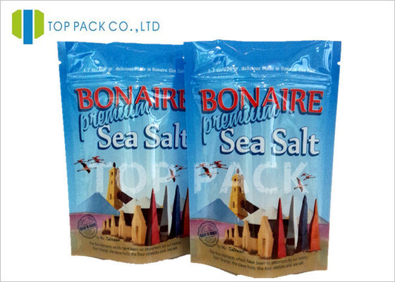 Heat Seal Sealing Plastic Stand Up Pouches Zipper Closure Recyclable