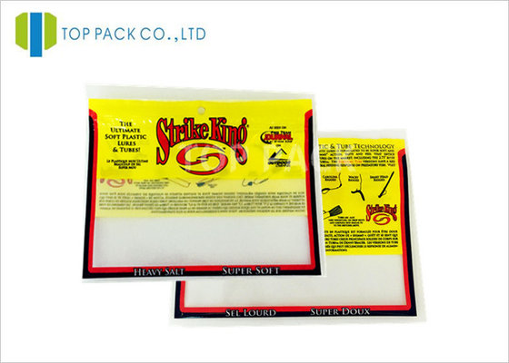 Aluminum Foil  Fishing Lure Packaging Clear Window Zipper Plastic Laminated