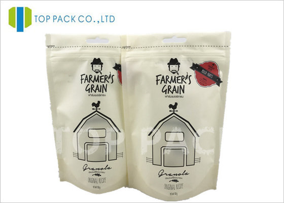 Recyclable Printed Stand Up Bags , 500g Zipper Stand Up Food Matte Window