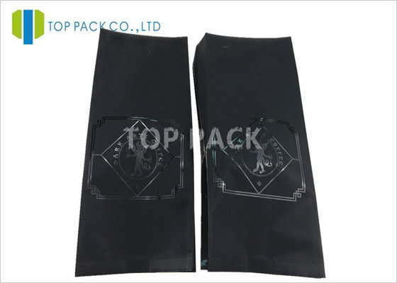 Black Foil Laminated Side Gusset Coffee Bags With Valve , Matte And Glossy Finished