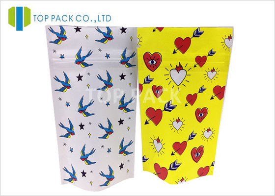 Matte Finished Food Grade Heat Sealed Stand Up Foil Bags For Chia Seeds