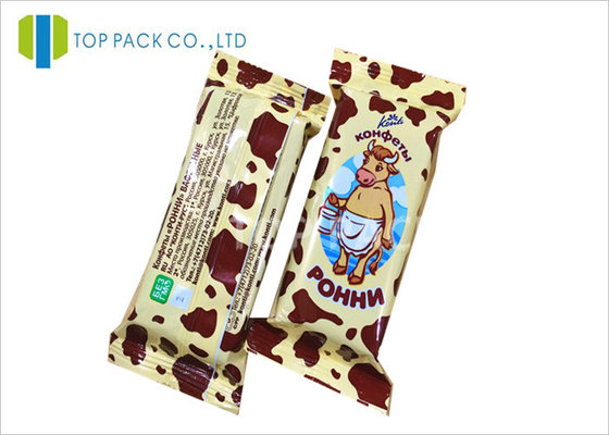 Customized Glossy Finished Snack Food Packaging Bags For Milk Chocolate Sugar
