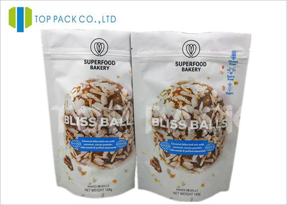 Barrier Zipper Stand Up Pouch PET / AL / PE Cookies Packaging Customzied size