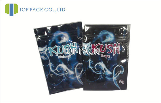Resealable Foil Herbal Incense Bags With Zipper Custom Size And Color