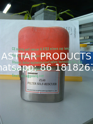 ZL60 60 minutes mins filter self rescuer for underground mining, small portable use safety mining filter self rescuer