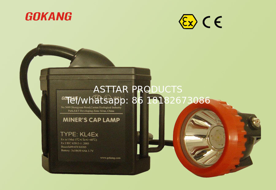 KL4Ex high quality ATEX mining headlamp, ABS miners cap lamp, red led coal mining lights