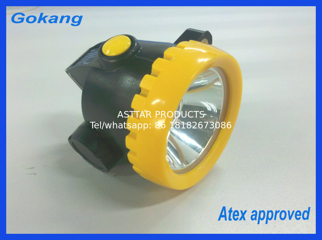 IP65 miners cap lamp, ATEX certification led mining lighting, Gokang best quality led coal miners headlamp