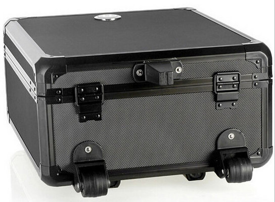 Почерните чемодан 580×400×180 mm портативной алюминиевой резцовой коробки вагонетки 2 колес перемещая