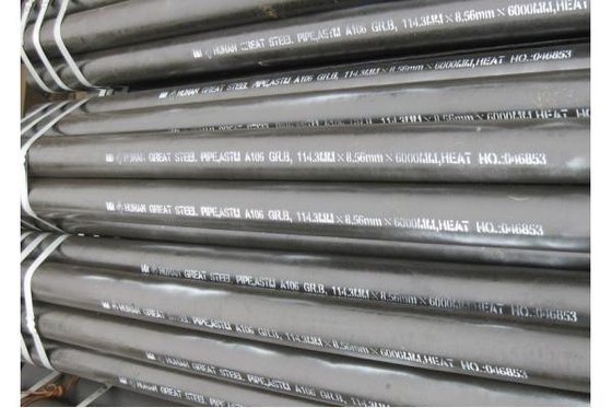 Black Painted Carbon Steel Seamless Pipe ASTM GB A53 A106 , Cold Drawn / Hot Rolled