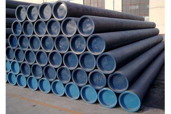 Black Painted 12" SCH80 API Steel Pipe , SMLS Seamless Carbon Steel Line Pipe