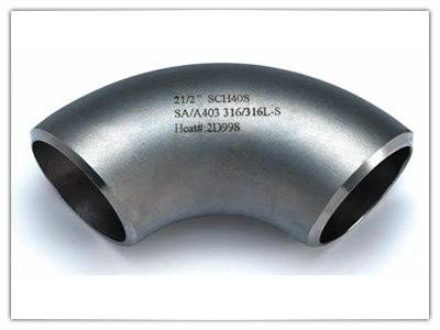 Medium Pressure Butt Weld Stainless Steel Elbow Fitting , GB / DIN SS Pipe Fittings
