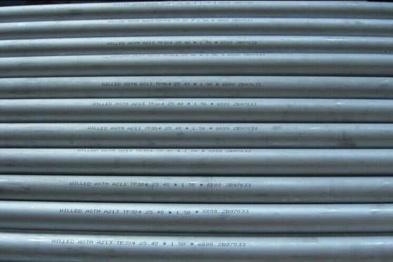 Annealed Grade 304 321 Heat Exchanger Tube Cold Rolled / Cold Drawn ASTM A213