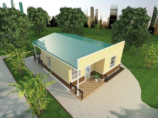3E prefab house-two bedrooms Energy conservation, Environmental protection and Easy assembled house supplier