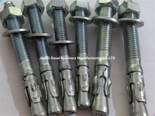 Concrete Wedge Anchor Bolts / Sleeve Anchor Bolt White And Yellow Galvanized