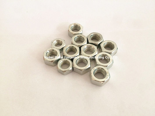 High Precision M10 Hex Nut Din 934 Grade 4.8 White Color HDG And Zinc Plated
