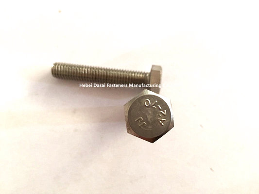 304 316 Stainless Steel Bolts Plain Surface Treatment For Industrial Buildings