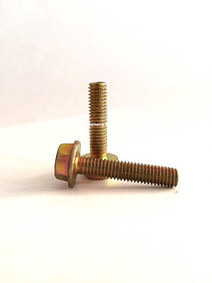 Carton Steel Hex Head Flange Bolt Grade 6.8 8.8 Full Thread Yellow Color