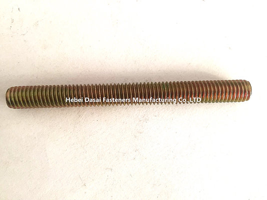 Yellow Zinc Finish Double Ended Threaded Bolt 13mm Length And 8.8 Grade