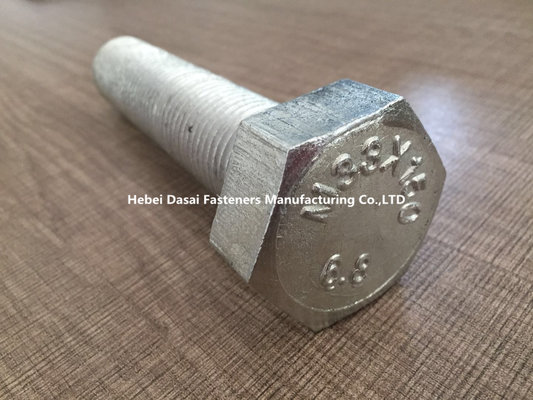 GB / T 5783 Carbon Steel Hex Bolt Grade 6.8 No Burrs And High Precision