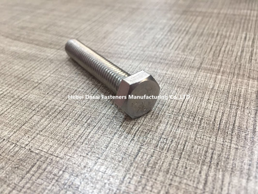 Zinced Stainless Steel Hex Bolt / 304 Stainless Screws For Nuclear Power