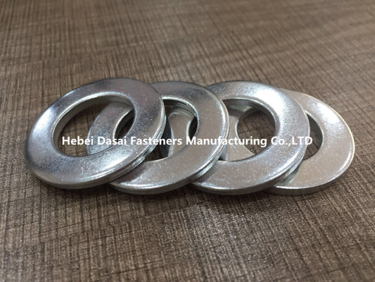 White Zinc Plated Stainless Flat Washers / Round Flat Washers Wear Resistance