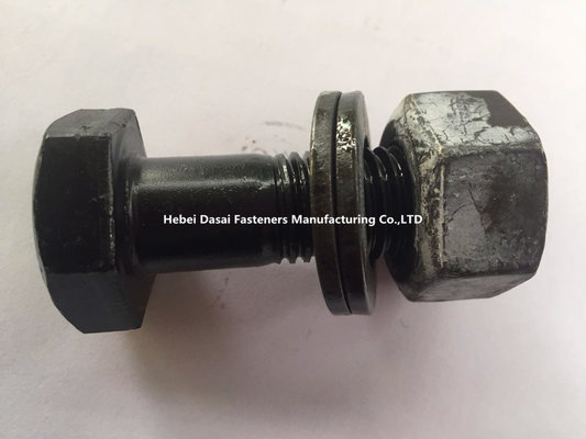 EN 14399 Standard Steel Structure Bolt , Black Coated Bolts M12 - M36 Size