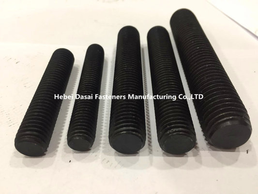ASME / ANSI Double End Threaded Stud Bolts Carbon Steel Material Black Color