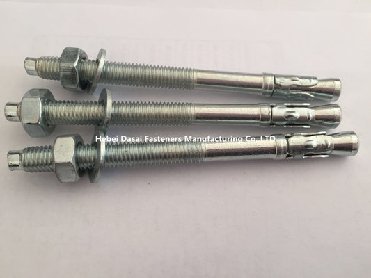 White Zinc Surface Treatment Stainless Wedge Anchors For Heavy Duty Applications