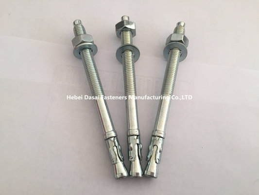 White Galvanizing Stainless Steel Wedge Anchors , Stainless Steel Sleeve Anchor Bolts